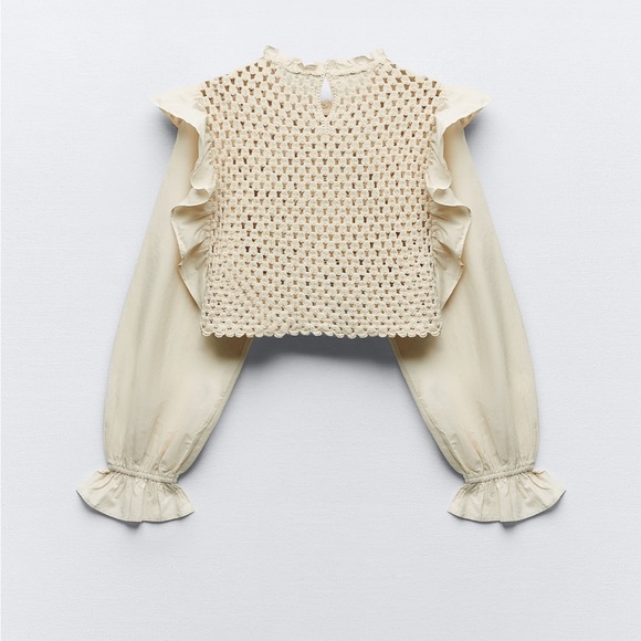 Zara | Tops | Nwt Zara Ruffle Knit Top | Poshmark